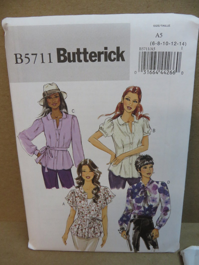 Butterick Blouse Patterns - Patterns B5525, B5711, B5355 - Etsy