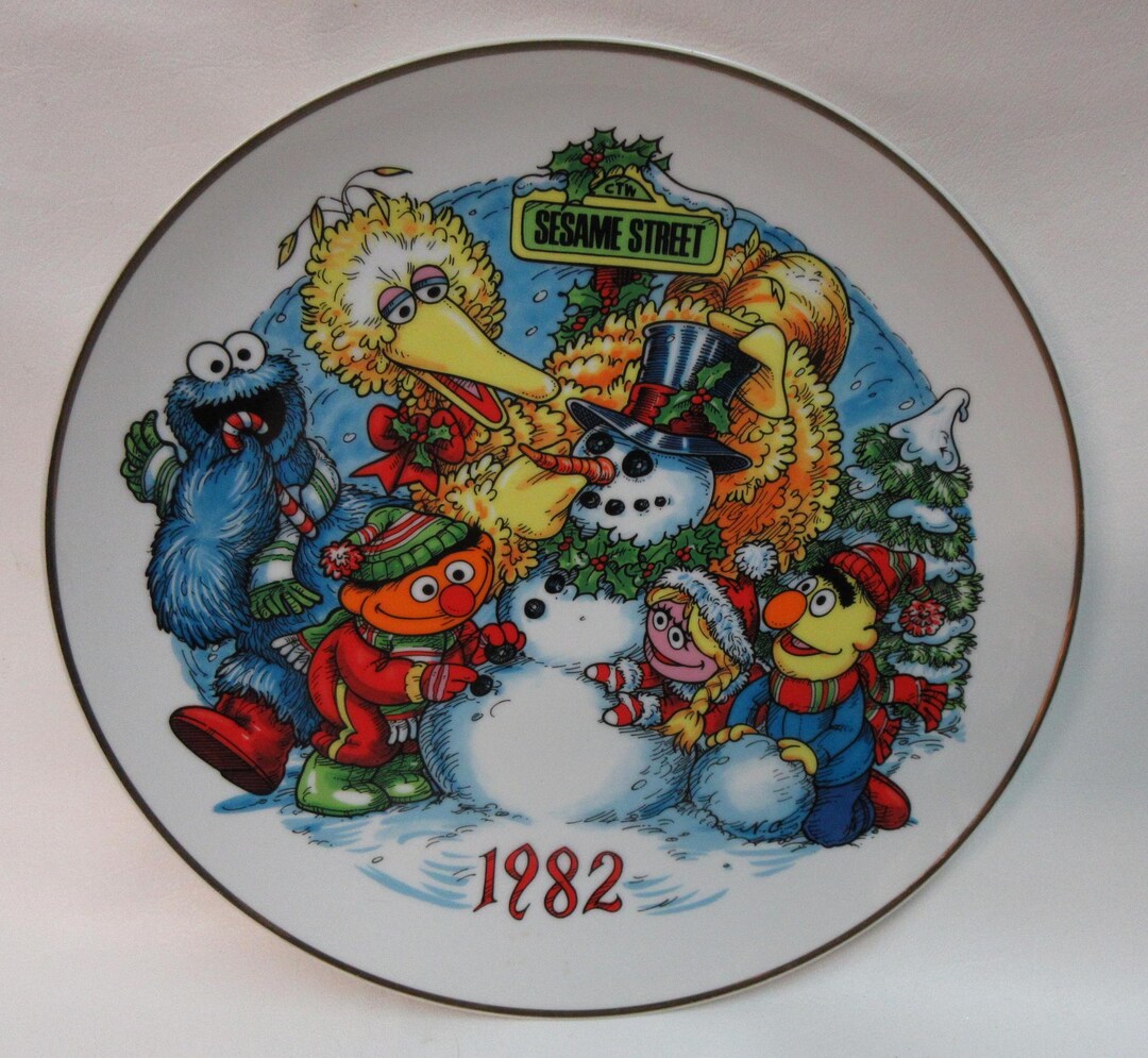 Vintage 1982 Sesame Street Muppet Characters Plate From Gorham - Etsy