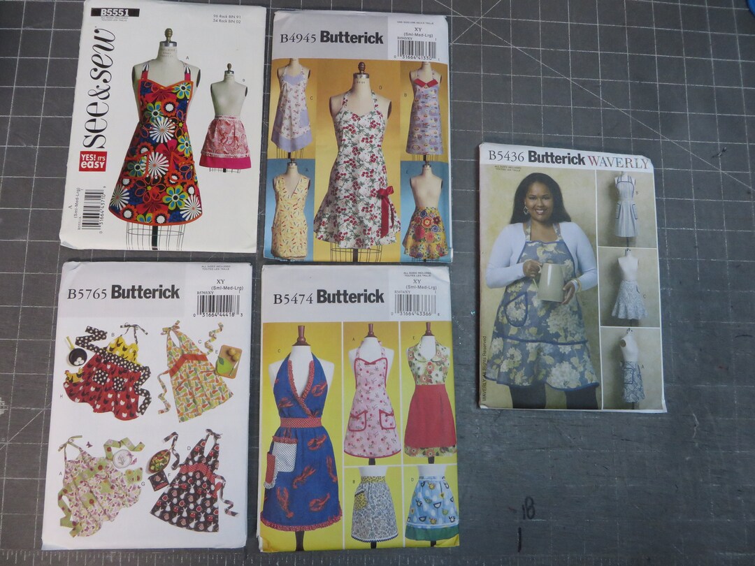 Butterick Apron Patterns Choose From B5551,B5474,B4945,B5436,B5765 - Etsy