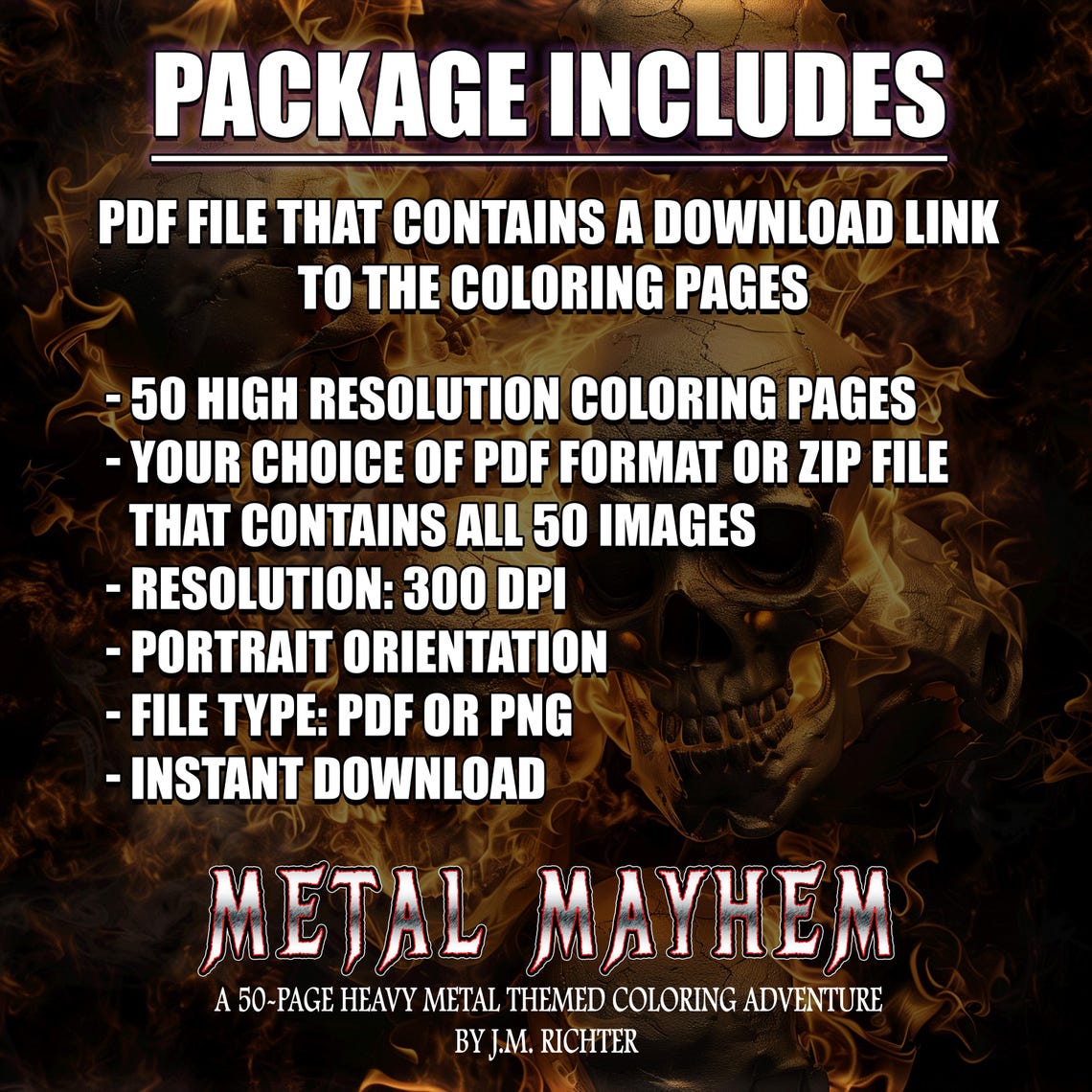 Metal Mayhem: A 50 Page Heavy Metal Coloring Adventure | Heavy Metal ...
