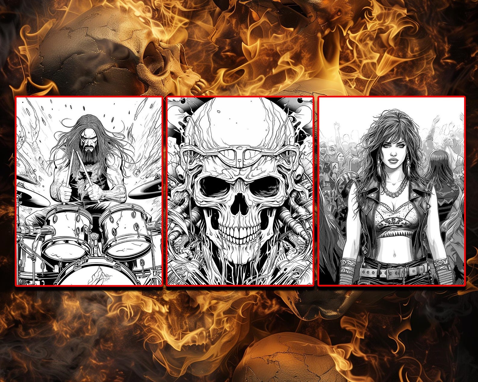 Metal Mayhem: A 50 Page Heavy Metal Coloring Adventure | Heavy Metal ...