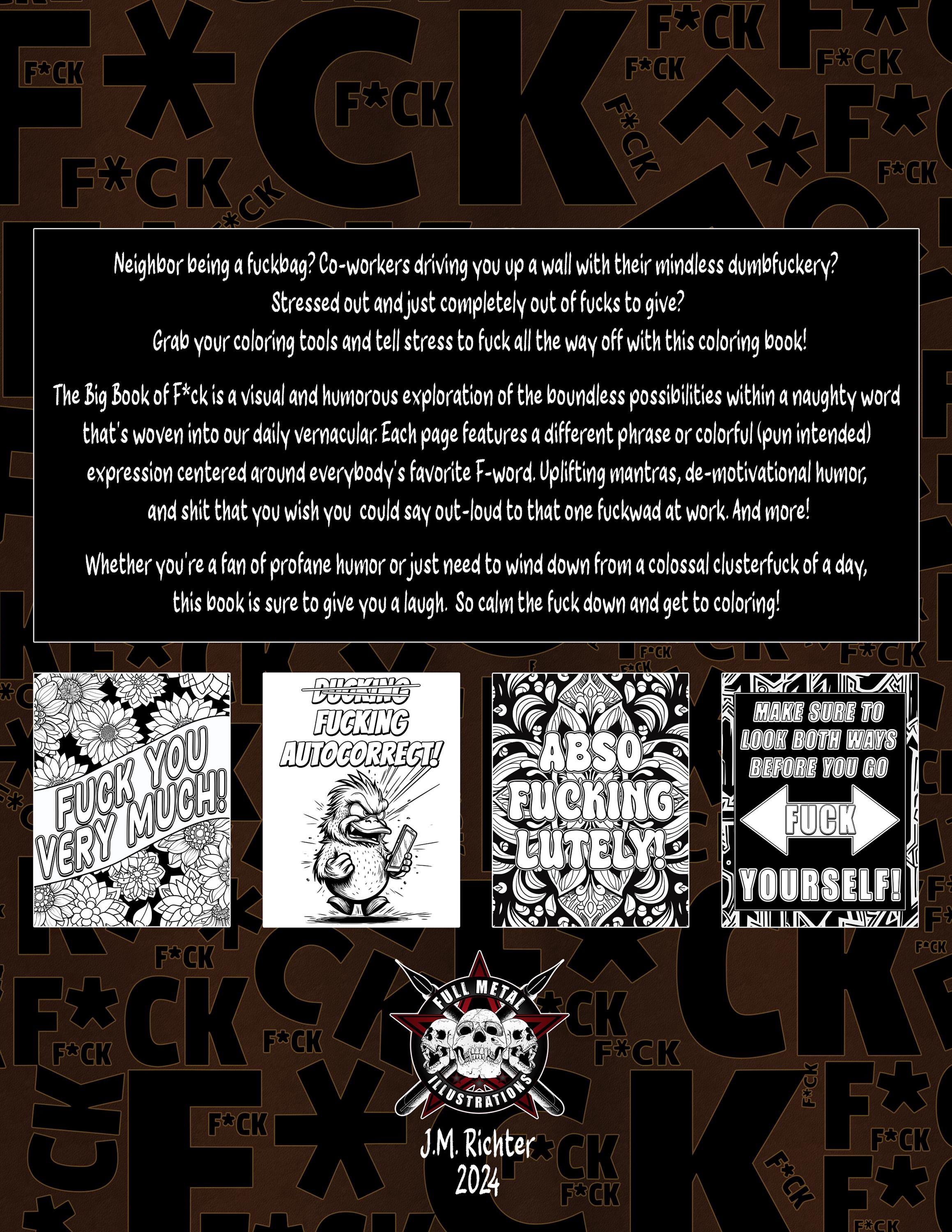 The Big Book of F*ck | 50 Swear Word Coloring Pages | Adult Coloring ...
