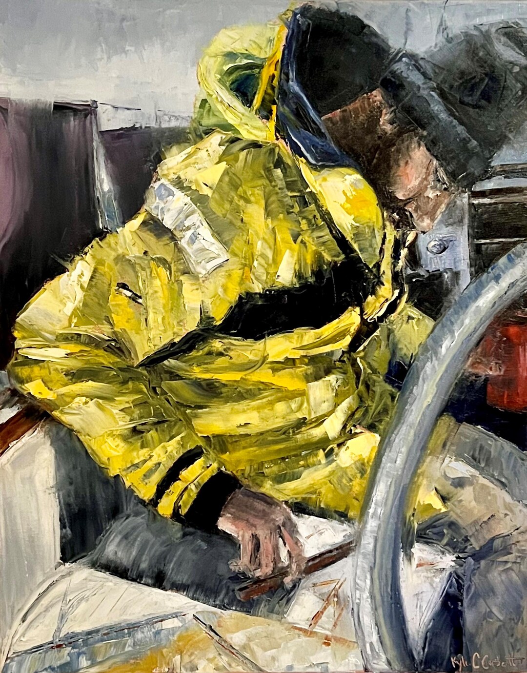 The Navigator-original Oil Painting With Palette Knife on 16x20 ...
