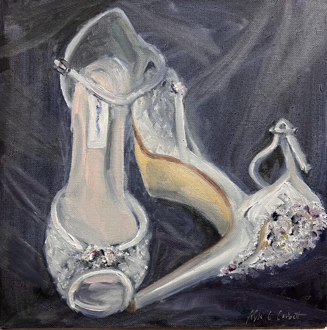 Here Comes the Bride - Original Still Life Oil Painting 10x10 Canvas ...