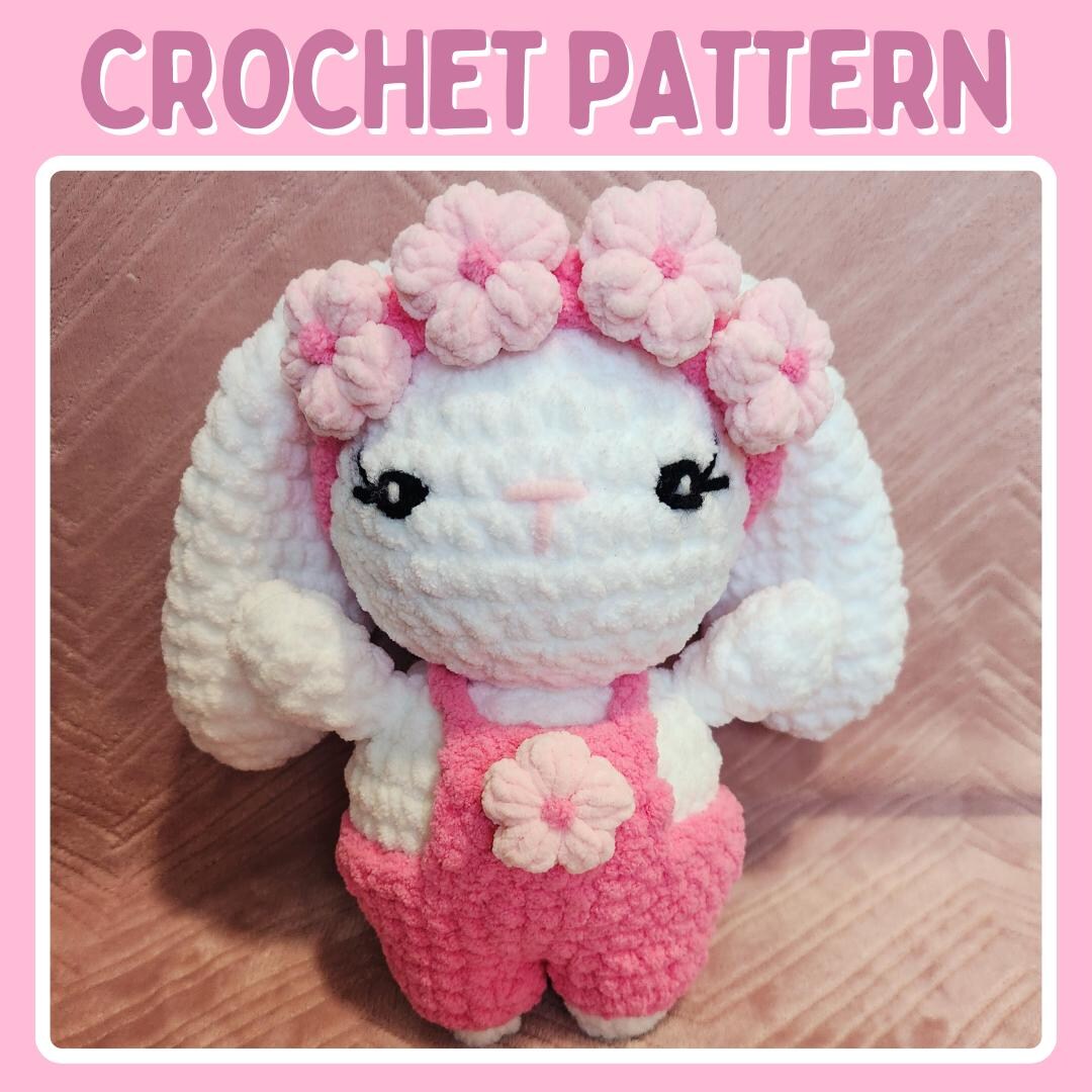 Flower Bunny Plushie Crochet Pattern - Etsy