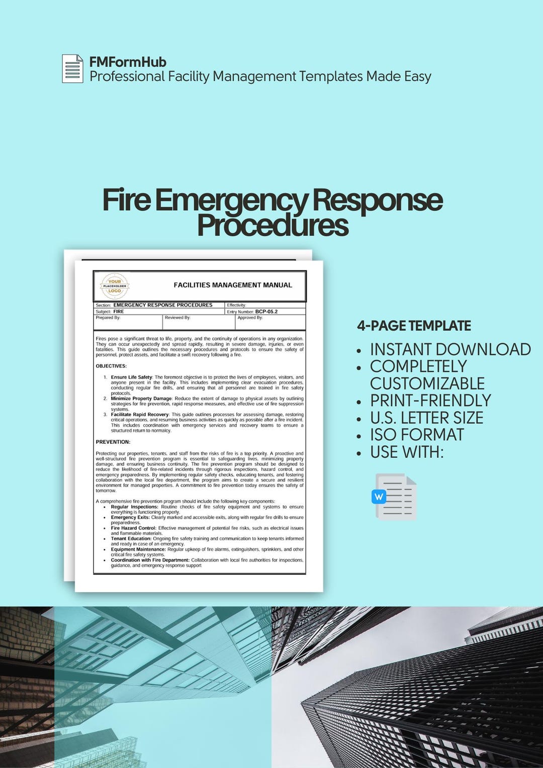 Fire Emergency Response Procedures (emergency Response Plan, Fire ...