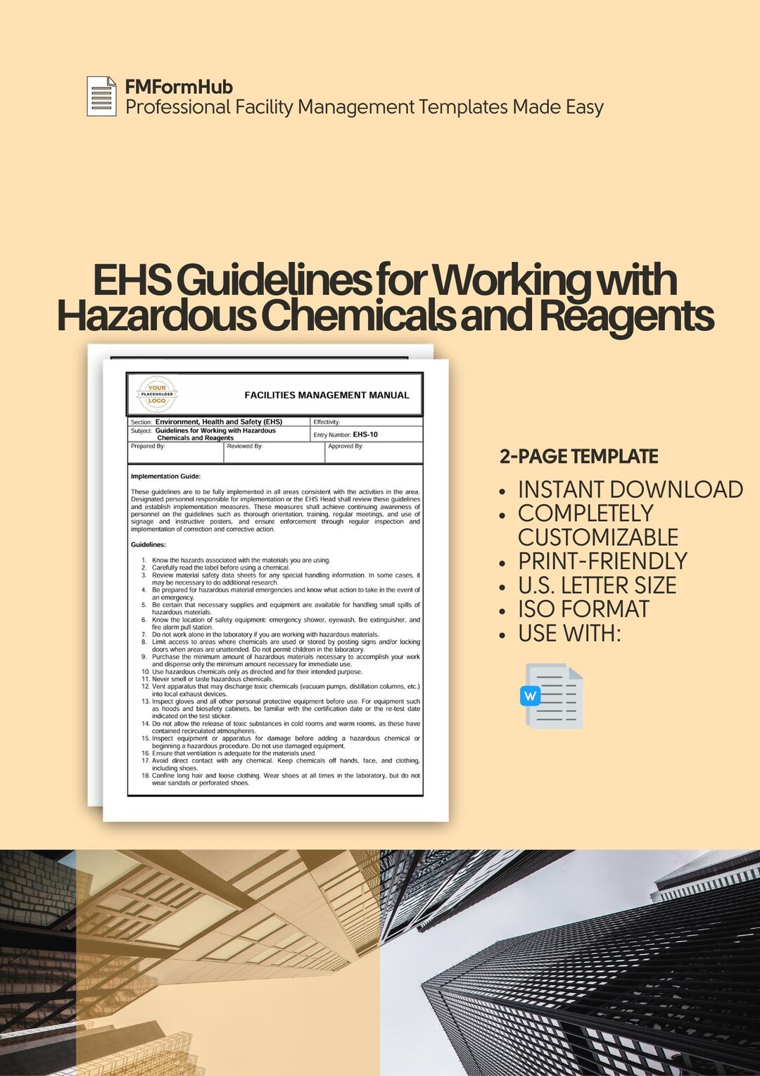 EHS Guidelines for Working With Hazardous Chemicals and Reagents ...