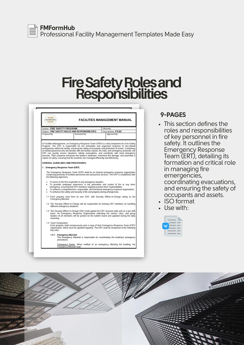 Fire Safety Program (fire Safety Plan, Emergency Fire Response Plan ...