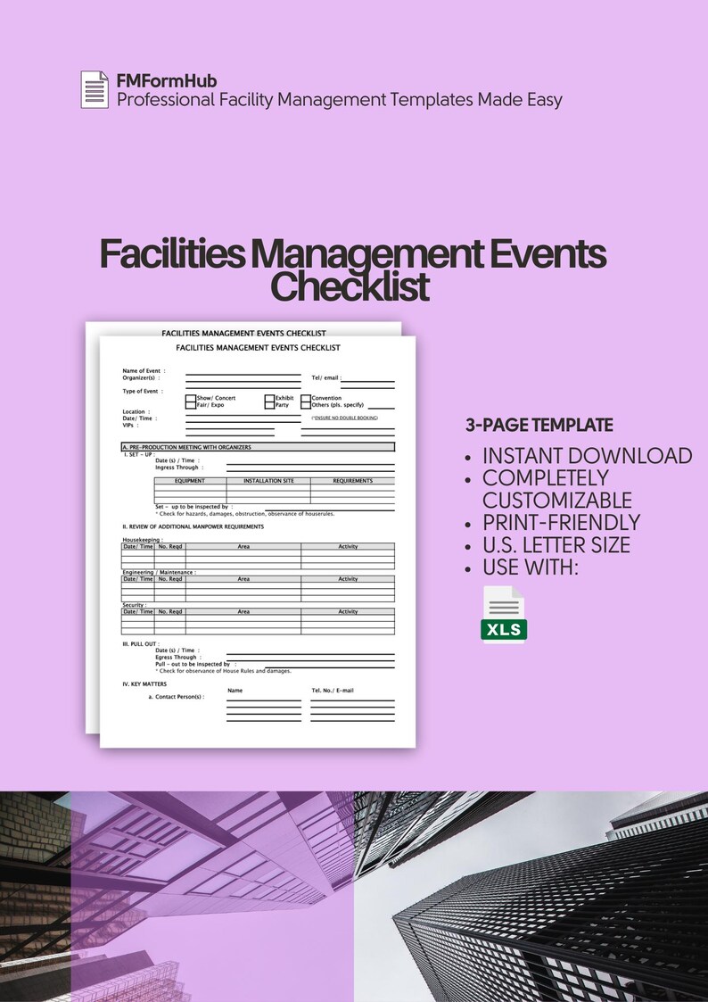 Events Checklist (facilities Management Event Preparation Checklist ...