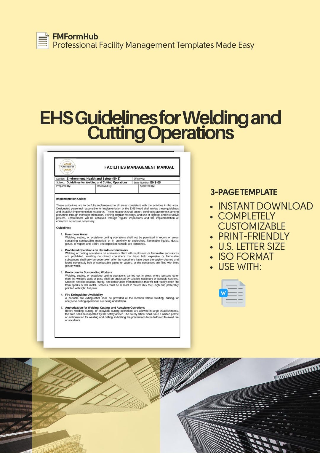 EHS Guidelines for Welding and Cutting Operations hot Work Safety ...