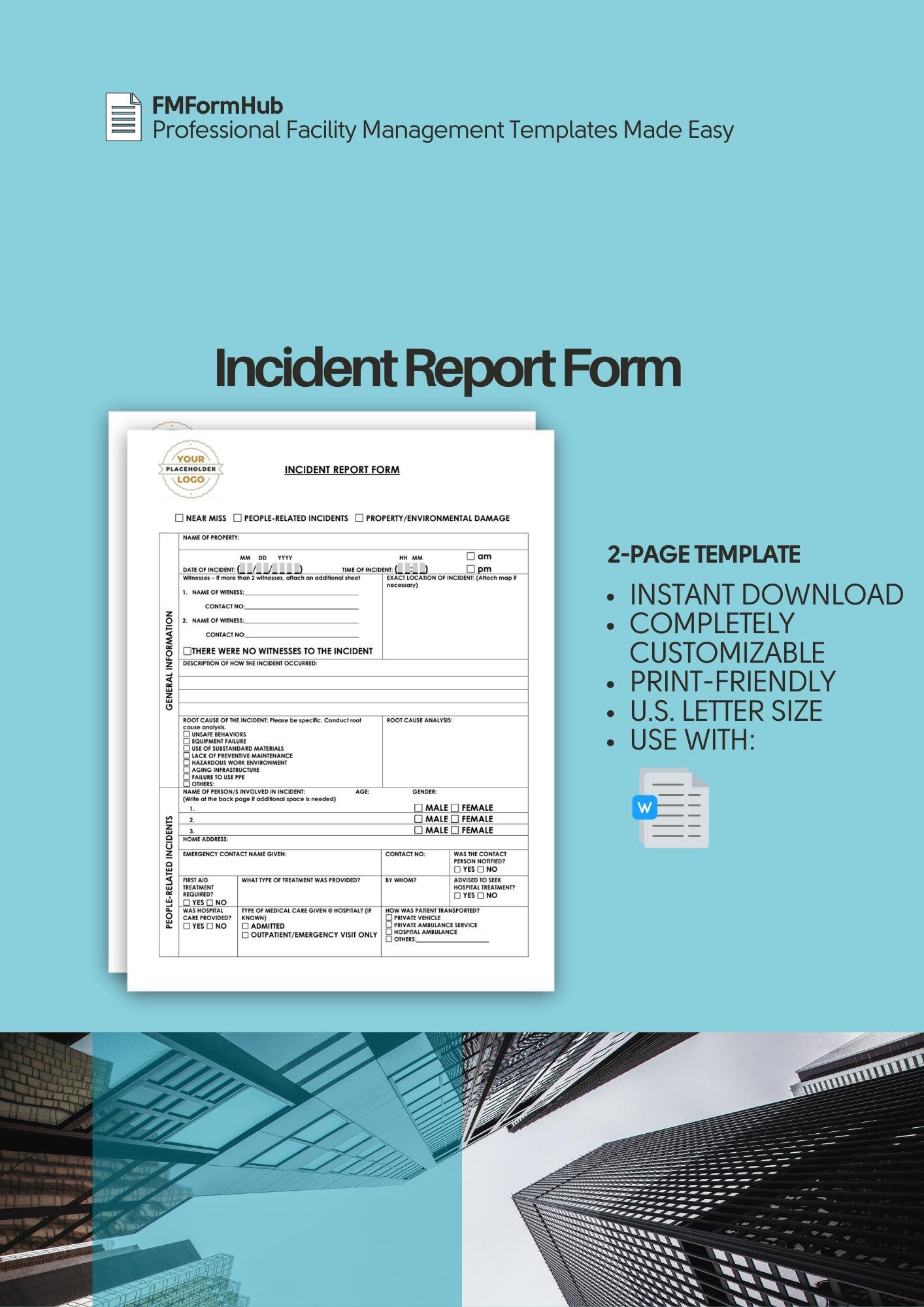 Incident Report Form (workplace Incident Report Template, Accident ...