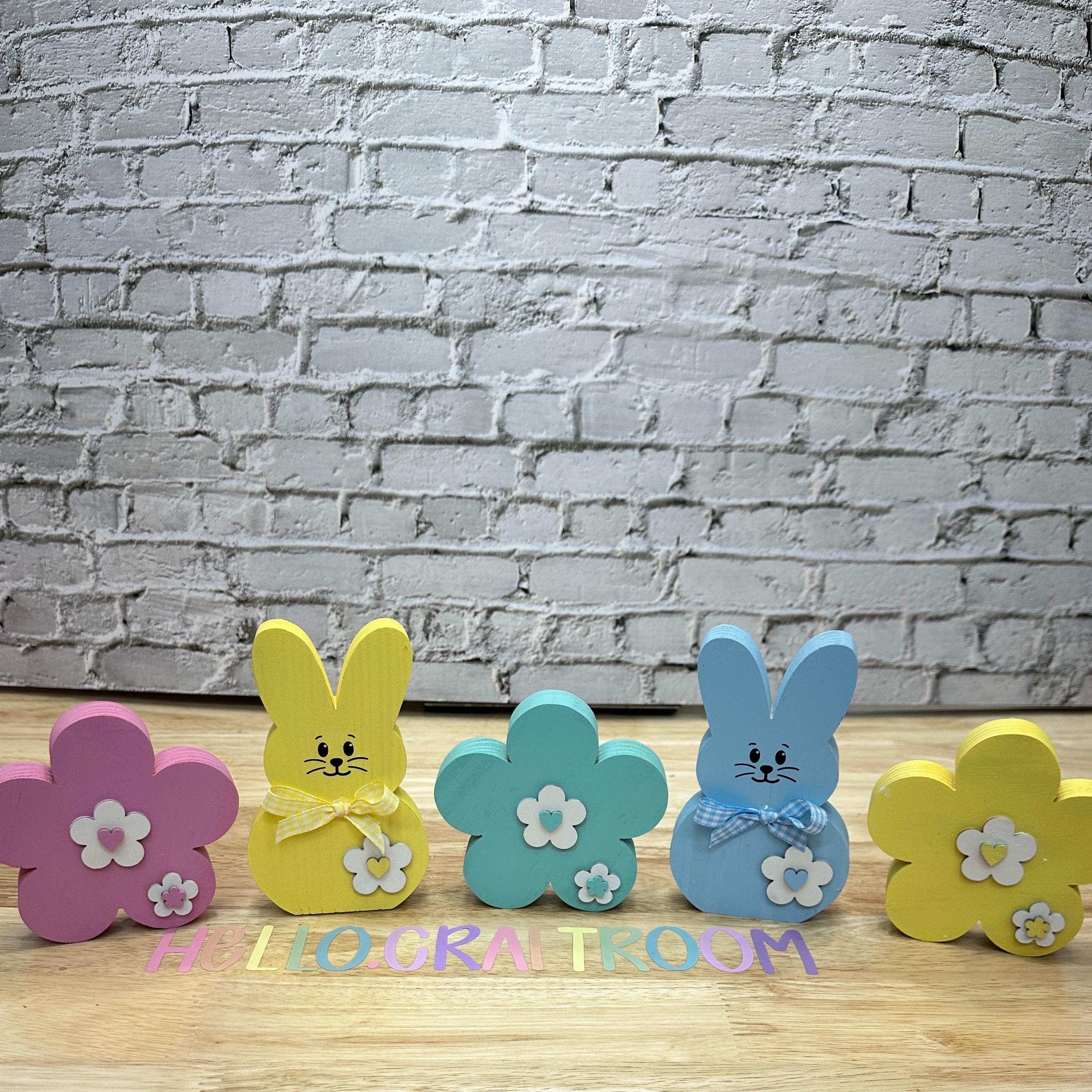 Pastel Macaron Wood Flower Shelf Sitters: Spring-summer Tray Decor - Etsy