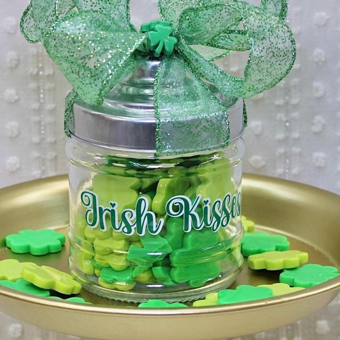 Shamrock Irish Kisses Tokens Jar/tiered Tray Decor/st. Patricks Day ...