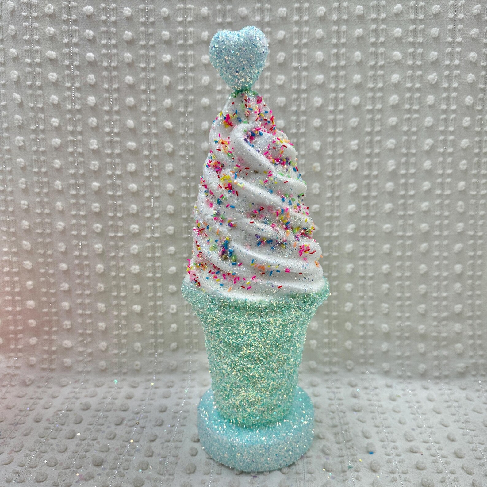 Jumbo Pastel Glitter Ice Cream Cone, Candyland Christmas Decoration - Etsy