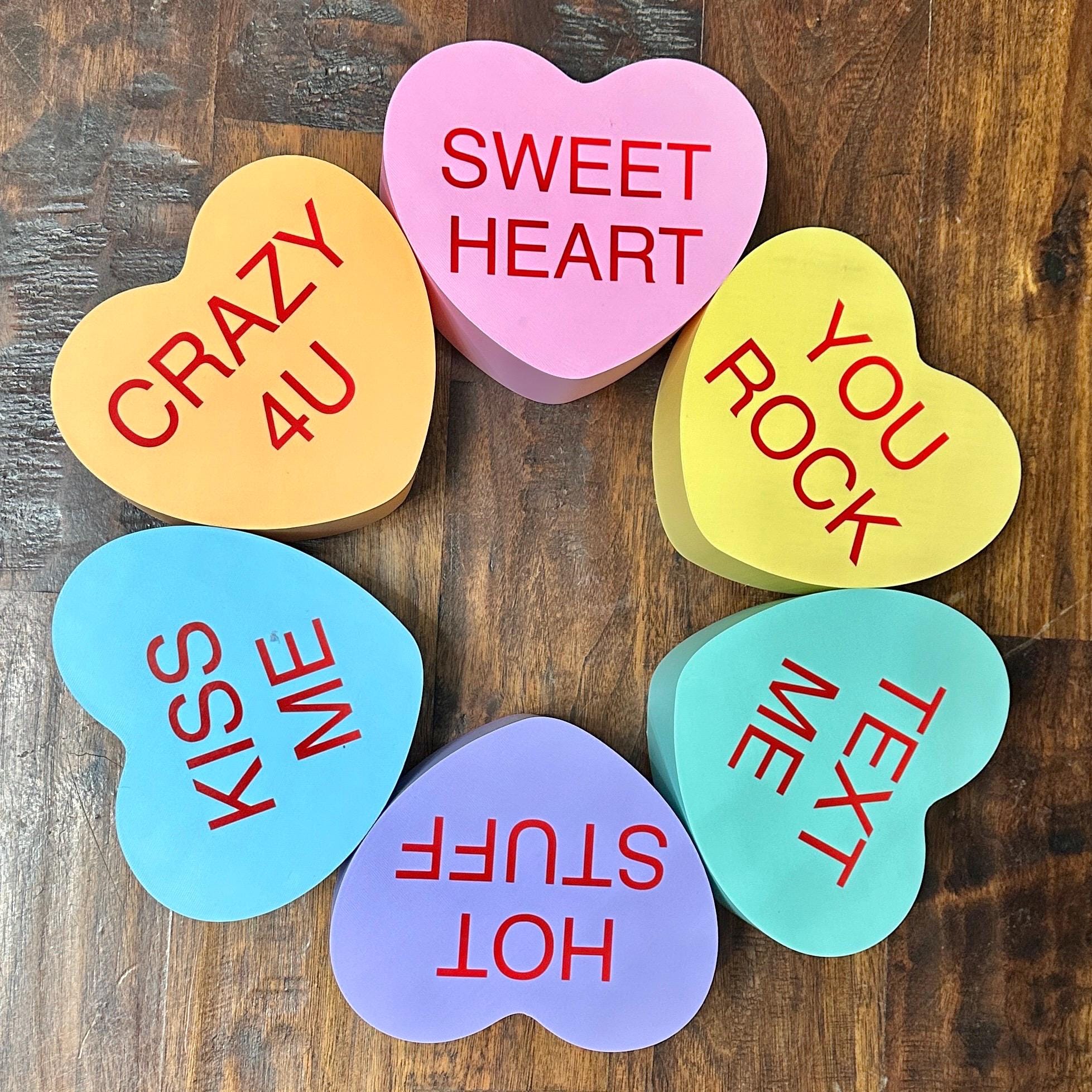 Jumbo 3D Printed Conversation Heart, Valentines Day Decor - Etsy