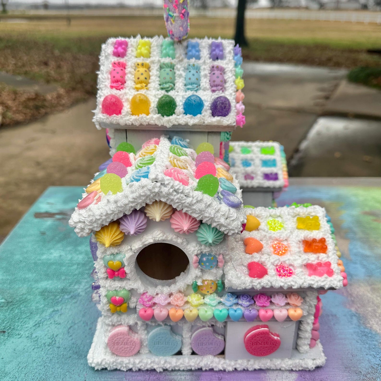 Handmade Candyland Gingerbread House, Faux Candy Christmas Decor - Etsy