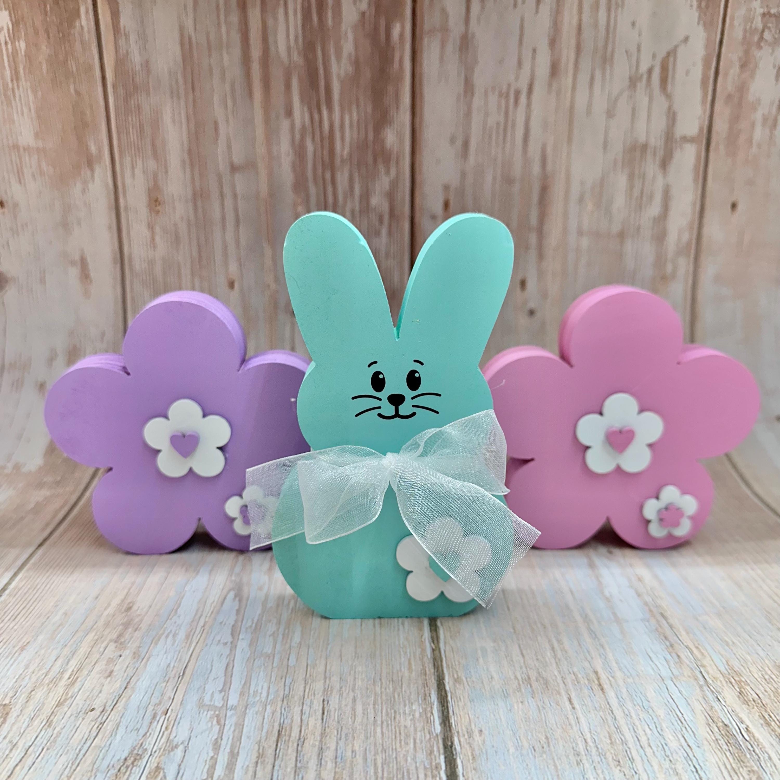 Pastel Macaron Wood Flower Shelf Sitters: Spring-summer Tray Decor - Etsy