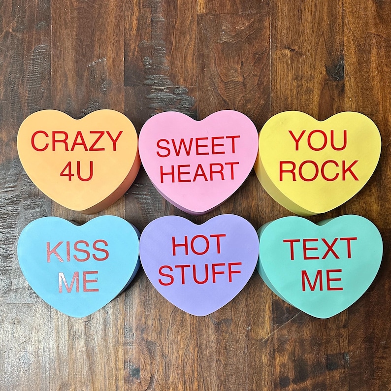 Jumbo 3D Printed Conversation Heart, Valentines Day Decor - Etsy