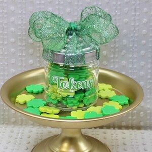 Shamrock Irish Kisses Tokens Jar/tiered Tray Decor/st. Patricks Day ...