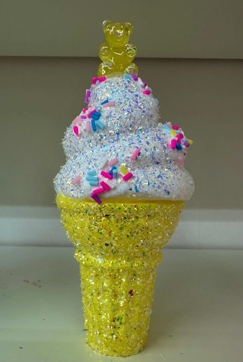 Candyland Mylar Glitter & Sprinkles Faux Ice Cream Cones - Etsy