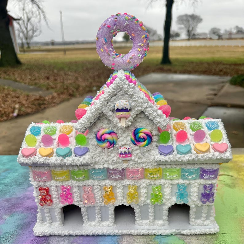 Handmade Candyland Gingerbread House, Faux Candy Christmas Decor - Etsy