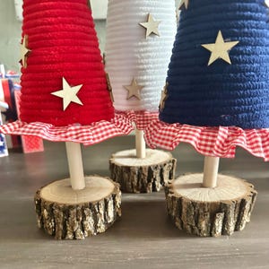 Labor Day Patriotic Star Decor / Large 3 Piece Set/ Red, White & Blue ...