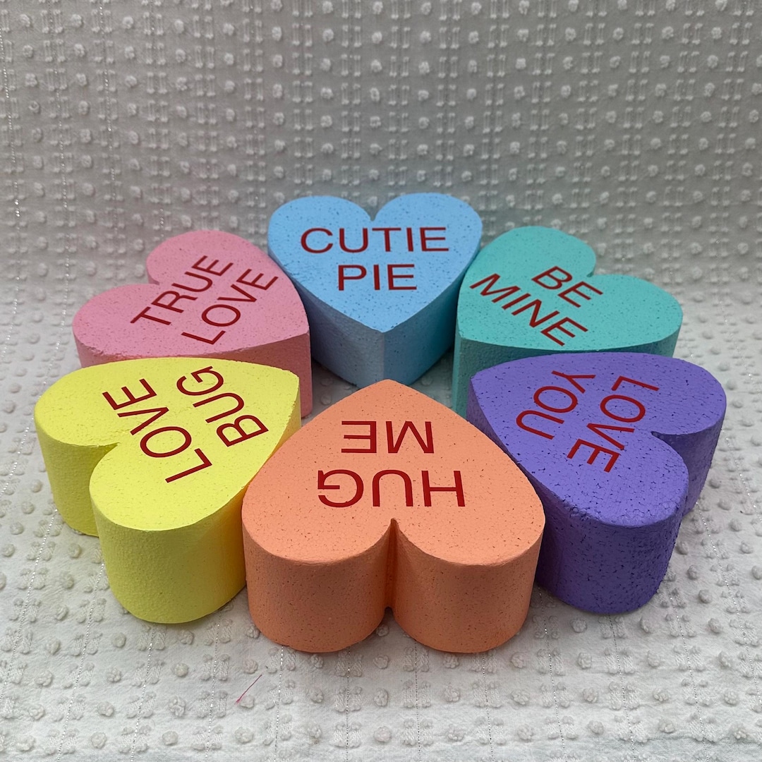 JUMBO 6” Valentines Day Conversation Hearts/conversation Hearts ...