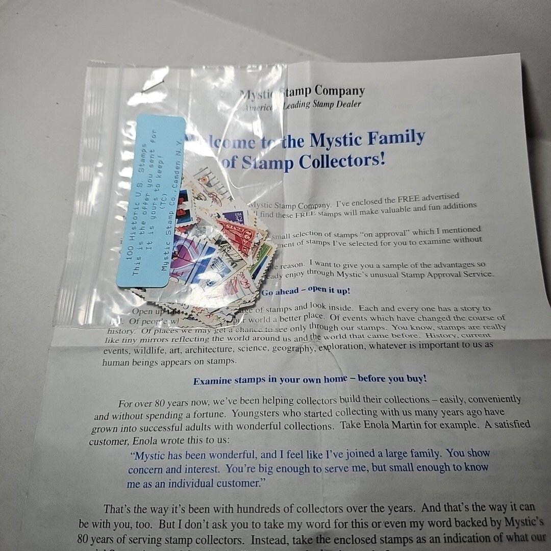 Unopened 100 Historic US Stamps Mystic Stamp Co - Etsy