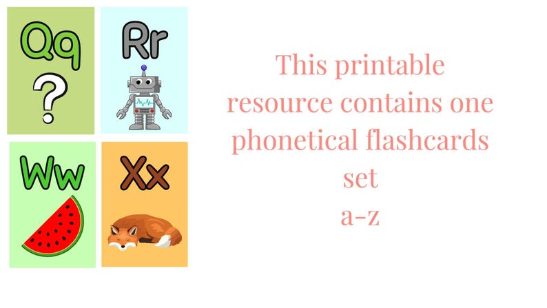 Beginner Phonics Flashcards A5 Colorful 'jolly Phonics' Phonetical ...