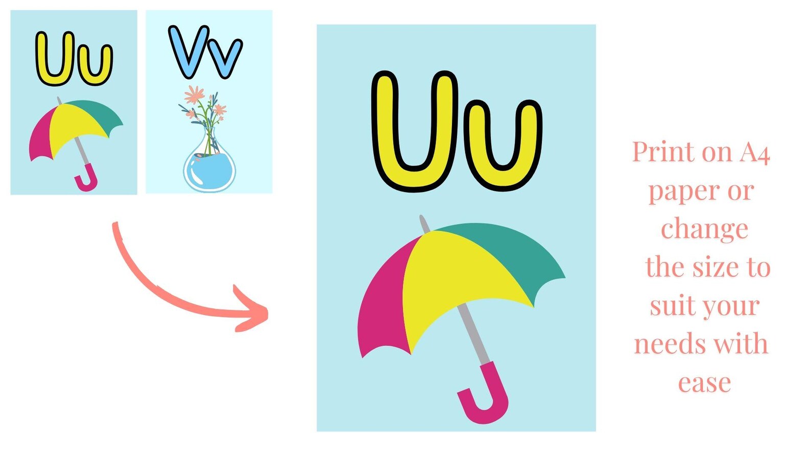 Beginner Phonics Flashcards A5 Colorful 'jolly Phonics' Phonetical ...