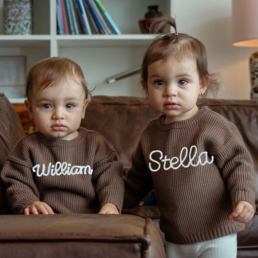 Personalized Kids Name Sweater,handmade Embroidery Children Name ...