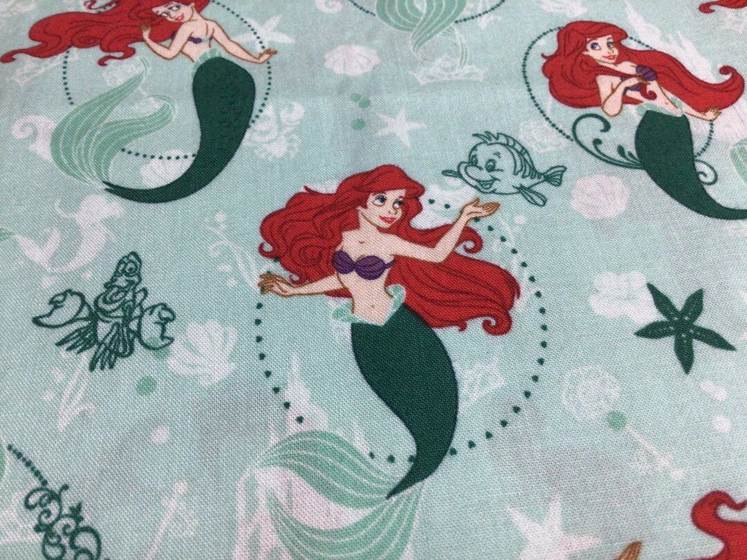 Little Mermaid Ariel Fabric,disney Princess Fabric,kids Cartoon Movie ...