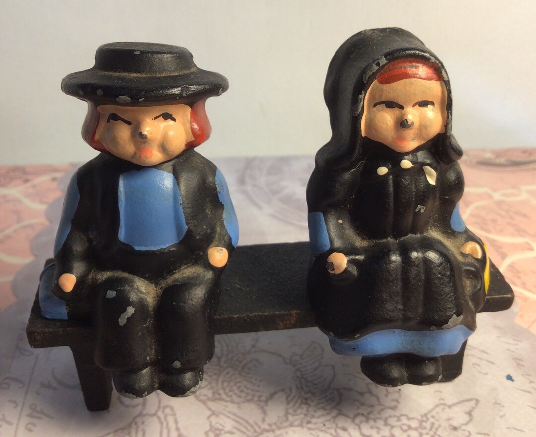 Amish Couple Miniature,salt Shaker,vintage Collectible,pennsylvania ...