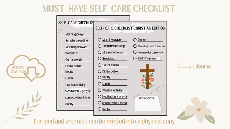 My Daily Christian Self-care Checklist: Nurturing Your Spirit and Well ...