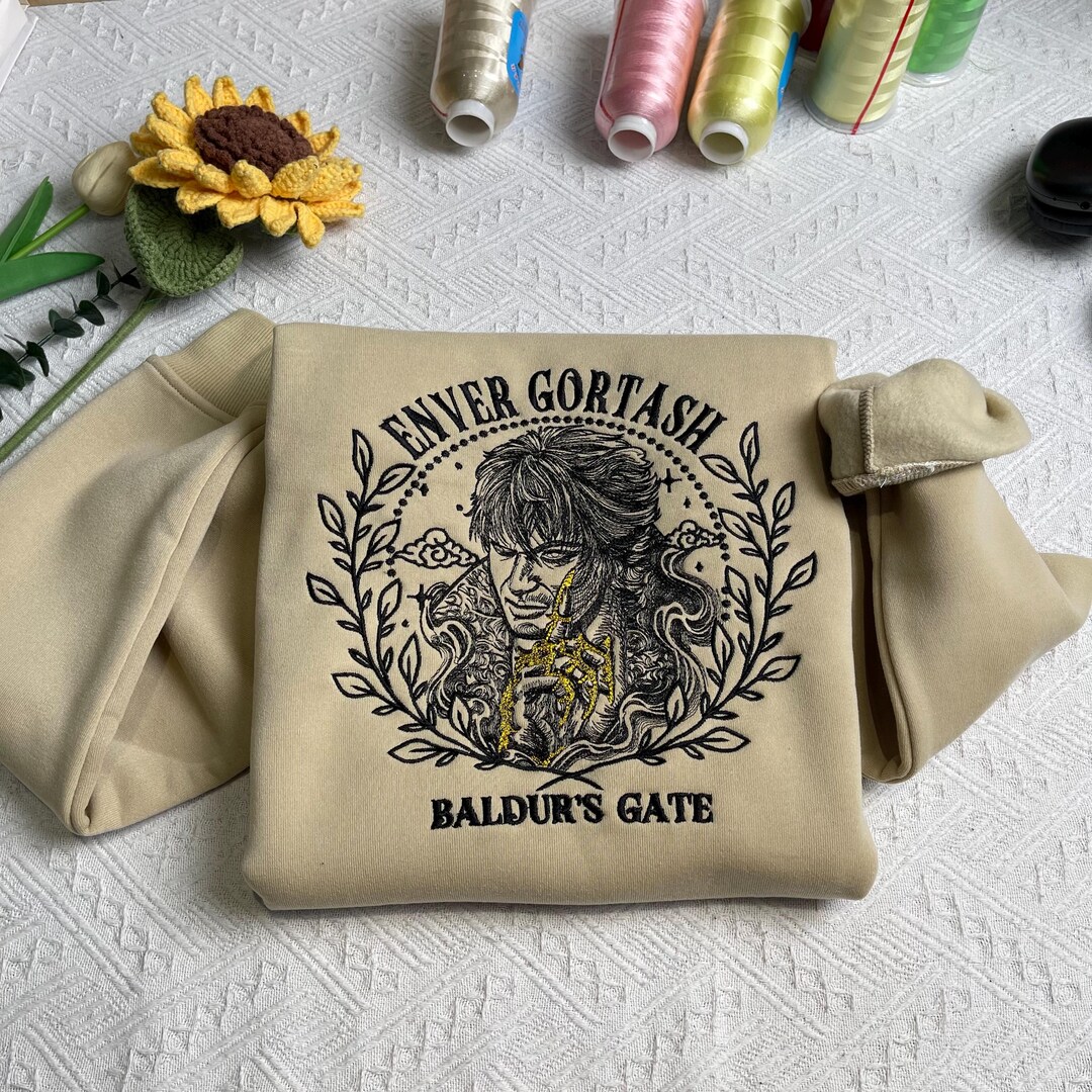 Baldur's Gate 3 Enver Gortash Embroidered, Baldur's Gate Pullover ...