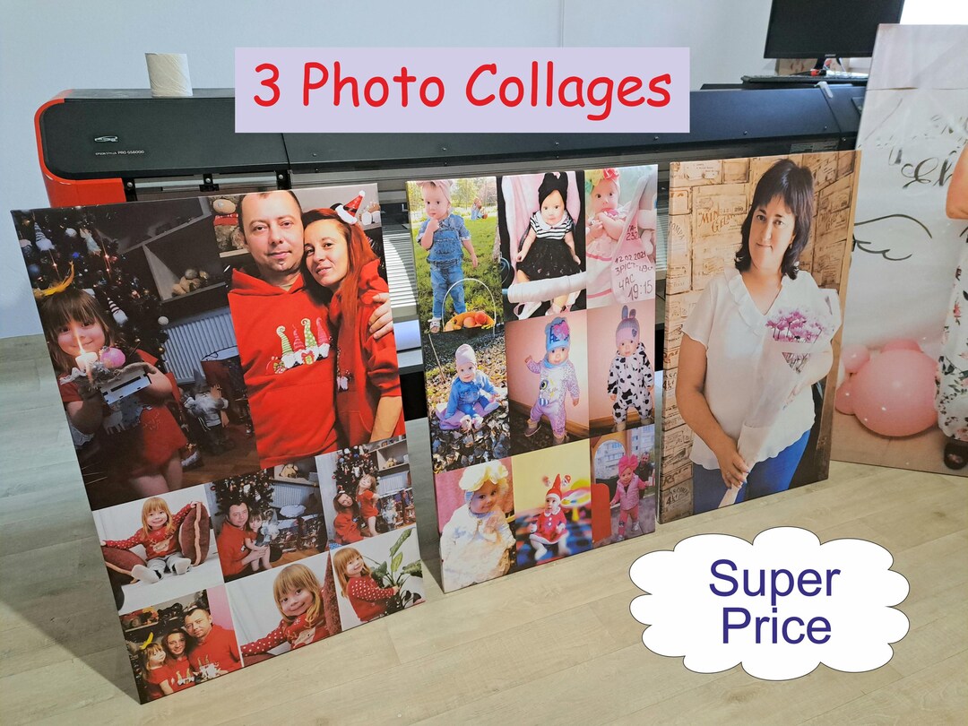 Three Different Large Collages, Custom Large Collages Super Price ...