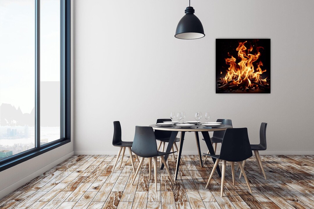 Fire Canvas Print, Fire Picture on Canva, Bonfire Canvas Print, Bonfire ...