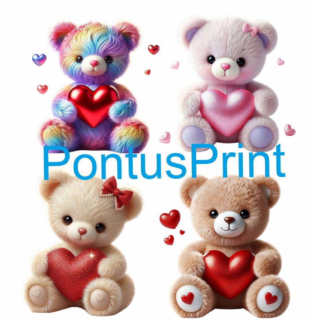 Valentine's Bear Clipart, Valentine's Bear PNG, Bear With Heart Clipart ...
