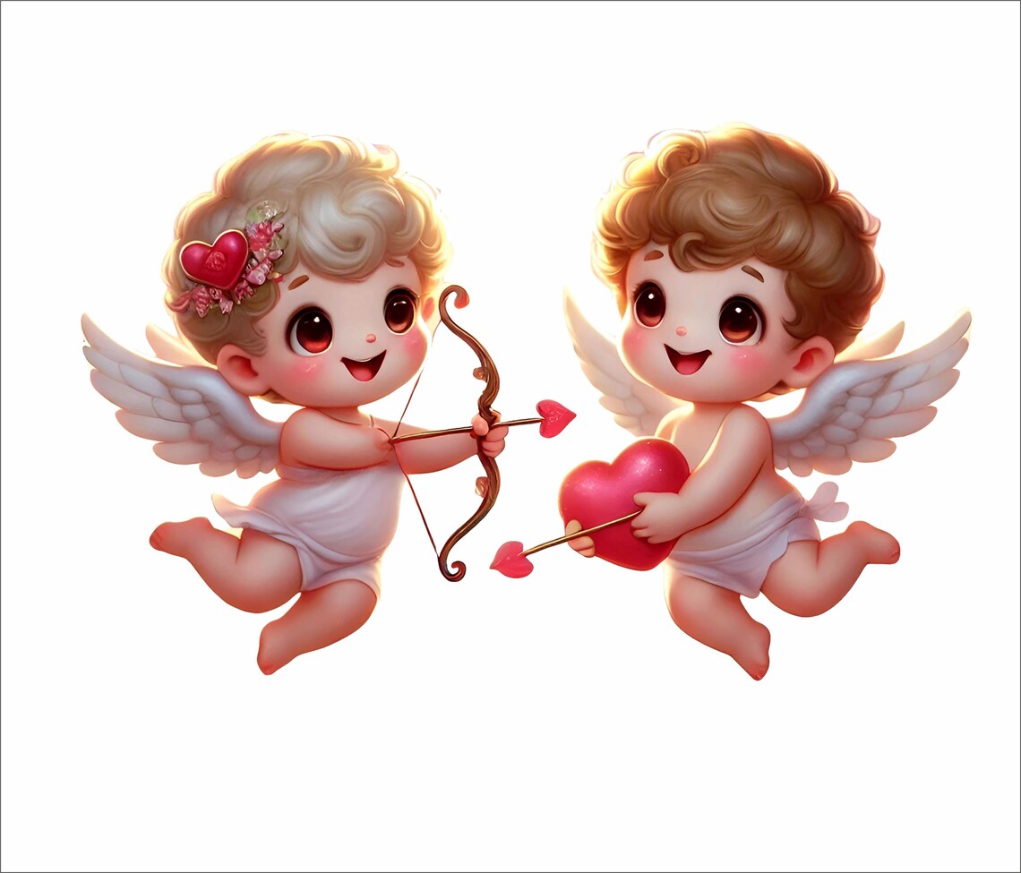 Little Valentine Cupids, Valentine Clipart, Cupids Clipart, Cupids ...
