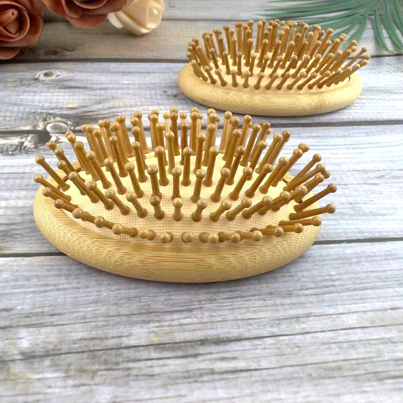 Personalized Bamboo Paddle Hair Brush: Engraved Scalp Massager ...