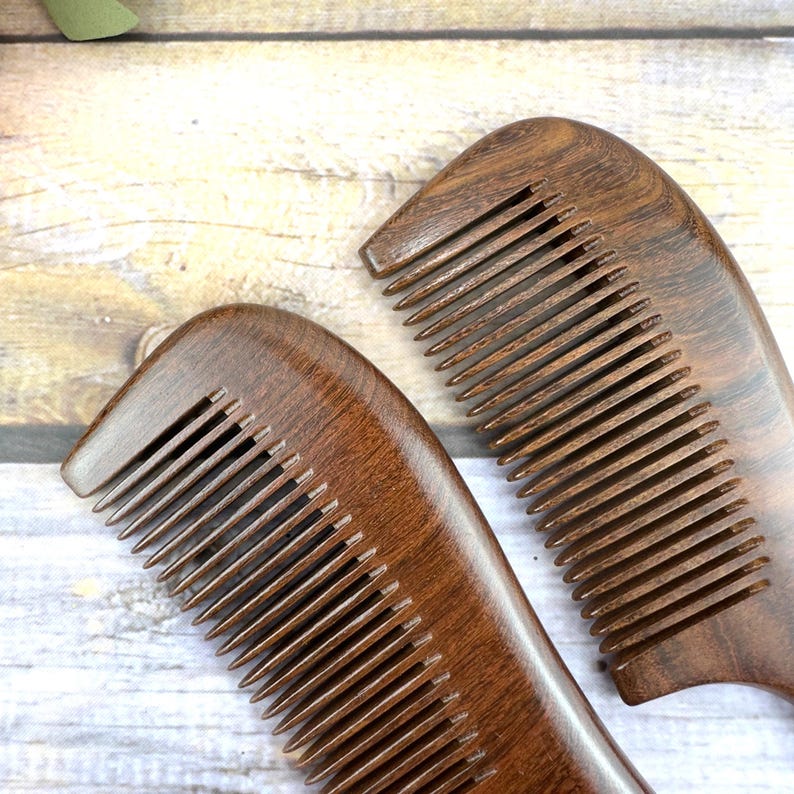 Personalized Ebonized Sandalwood Comb - Anti-static & Smoothing for ...
