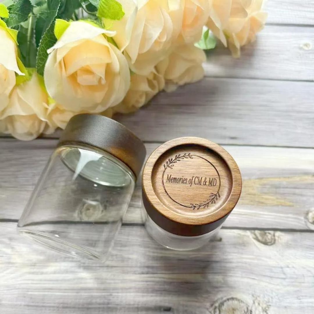 Custom Engraved Glass Jar: Personalized Coffee Storage, Vintage Kitchen ...