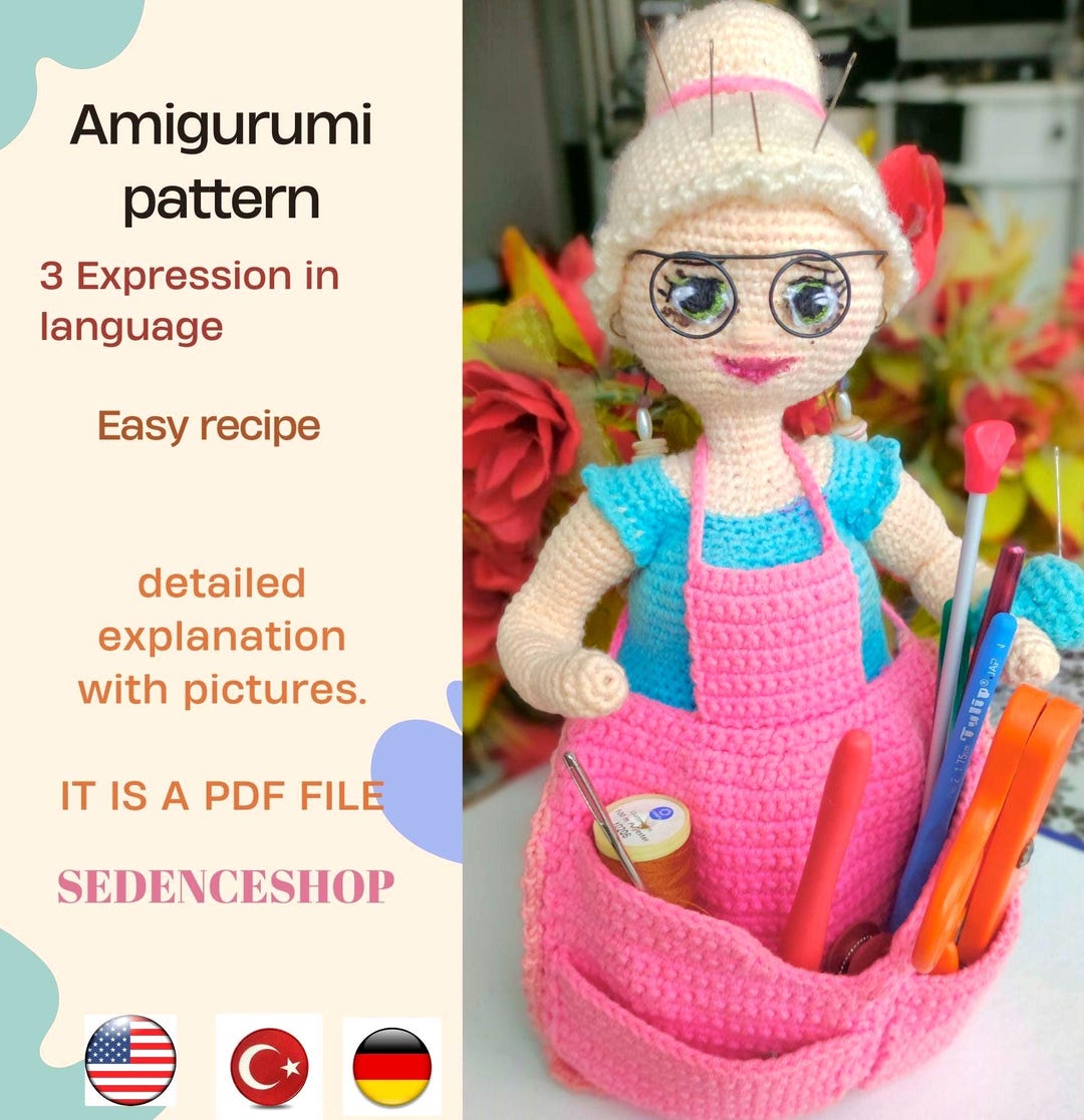 Crochet Model, Tailor Lady Pincushion.pdf, Amigurumi Crochet Model ...