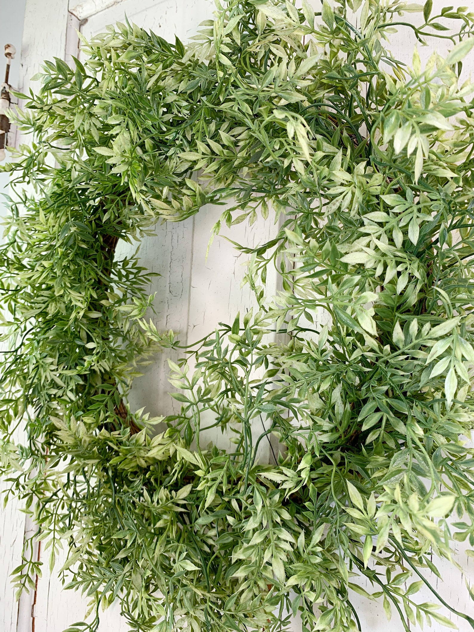 24 Inch Year Round Greenery Wreath, Front Door Decor, Simple Country ...