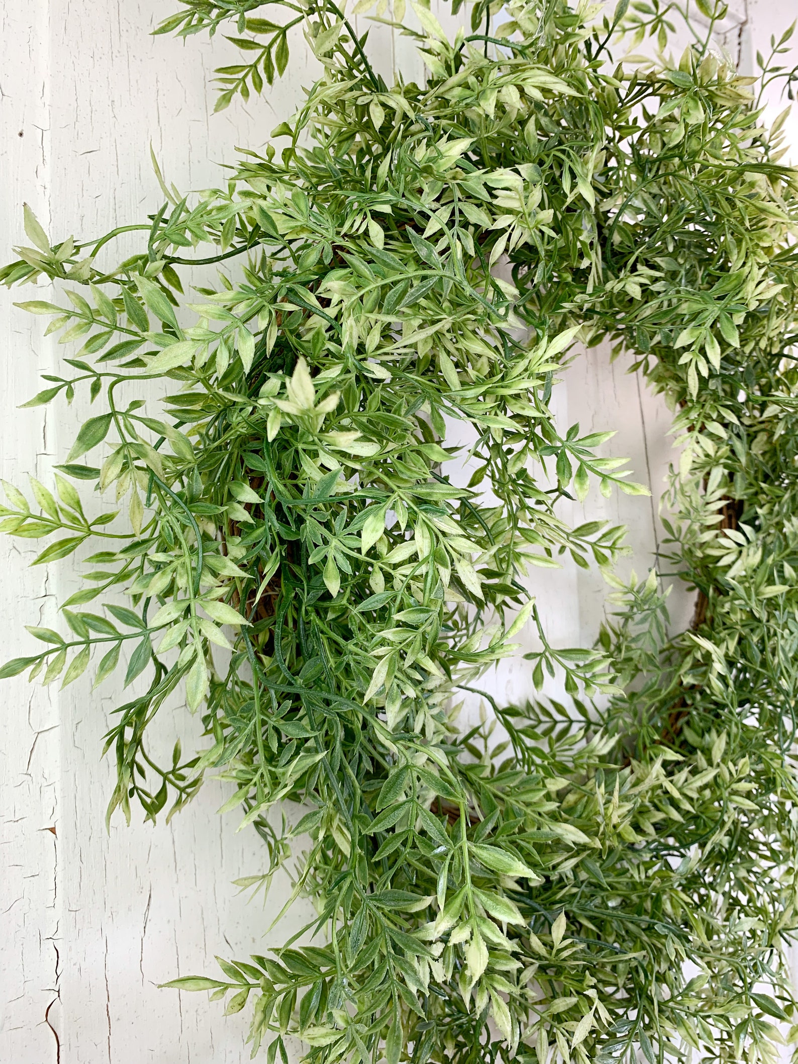 24 Inch Year Round Greenery Wreath, Front Door Decor, Simple Country ...