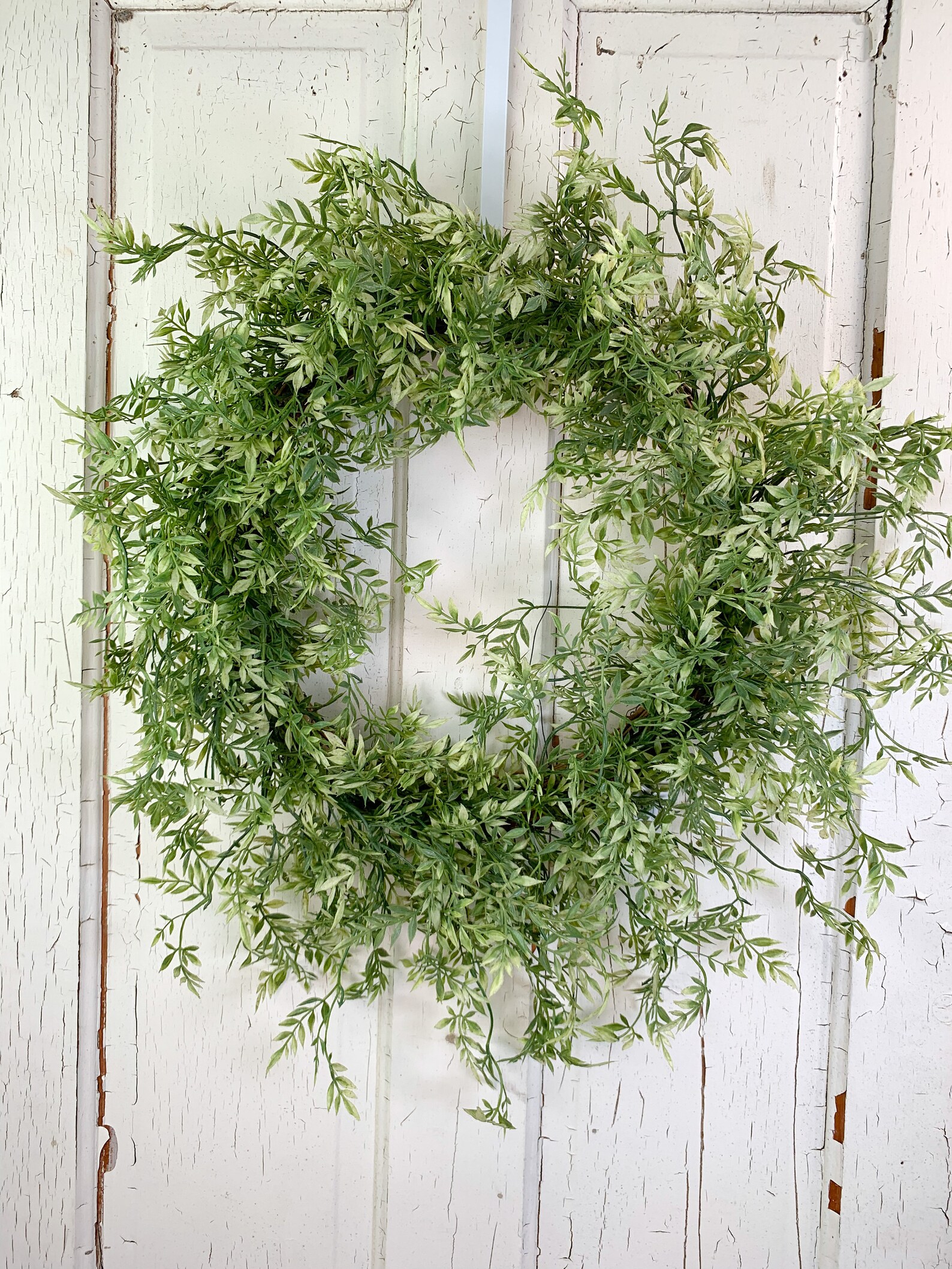 24 Inch Year Round Greenery Wreath, Front Door Decor, Simple Country ...