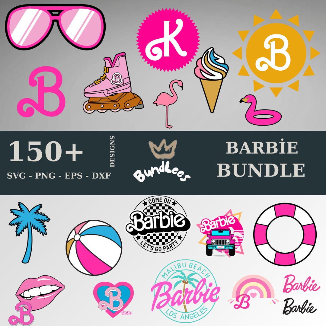 Barbi SVG Bundle, Barbi SVG File for Cricut, Pink Logo, Barb SVG Bundle ...