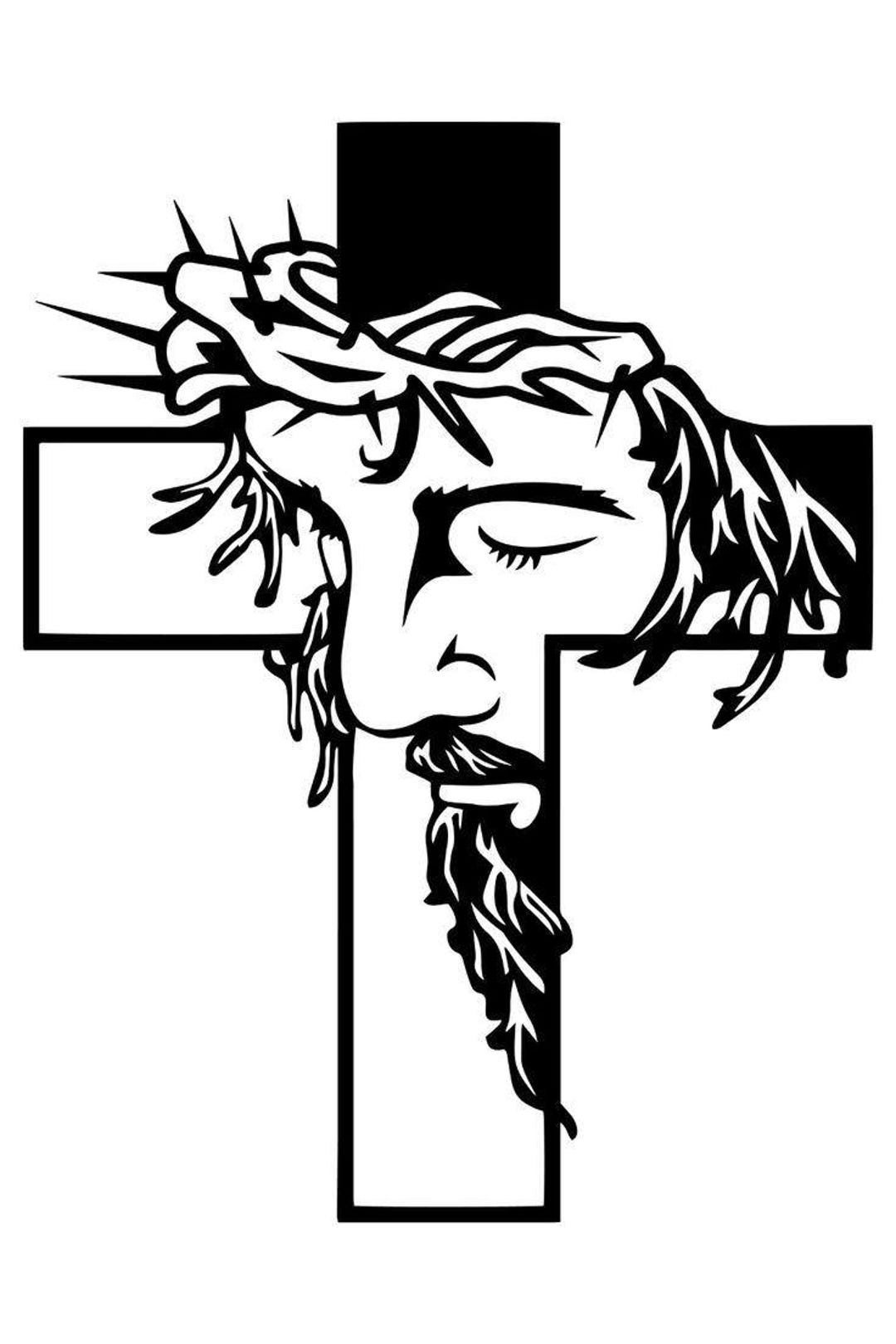 Jesus Cross - Sticker Vinyl Outdoor - Many Sizes Available - Etsy