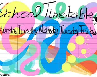 Editable School Timetable for Kids, Pirate School Timetable, Printable ...