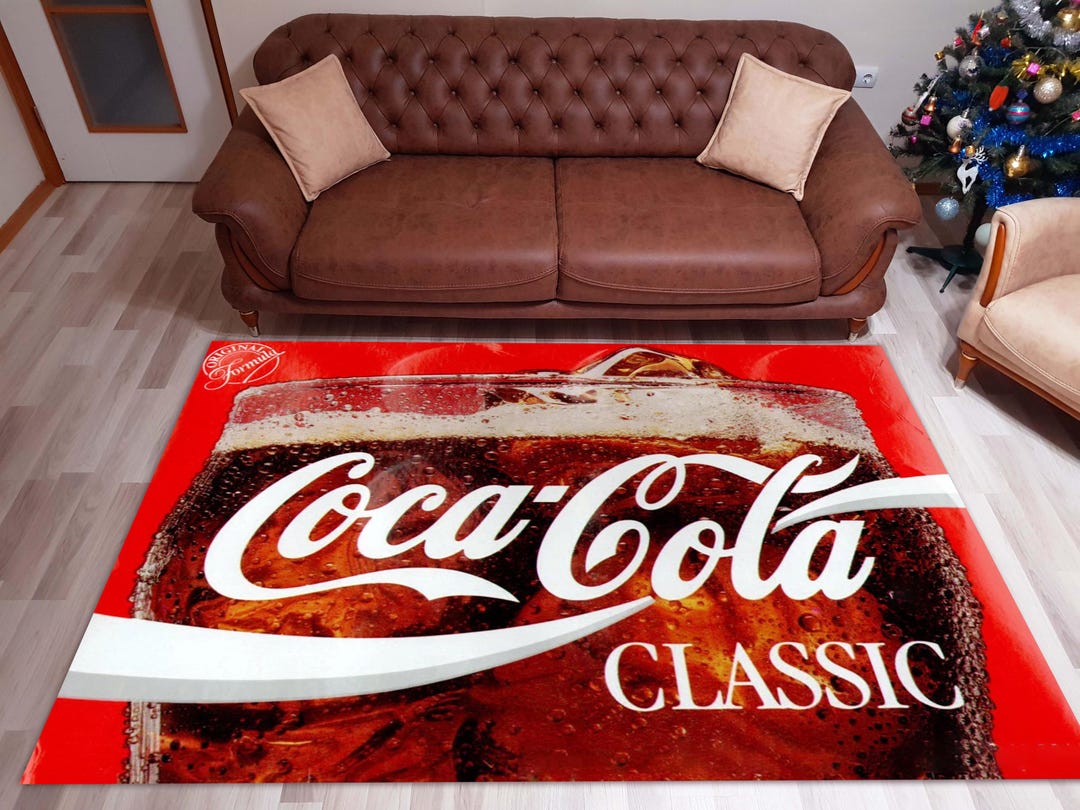 Coca Cola Art Rug,coca Cola Retro Rug, Coke Rug, Coke Carpet, Cola ...